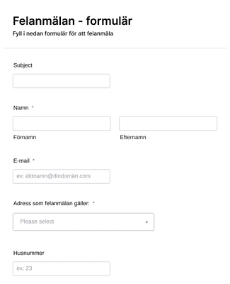 karlsborgsbostader-Felanmalan Form Template | Jotform
