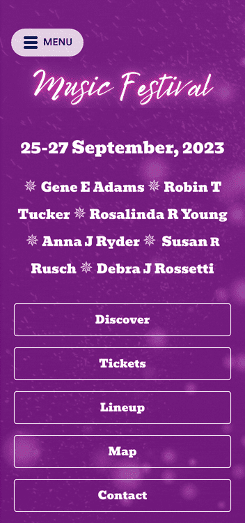 Festival App Template | Jotform