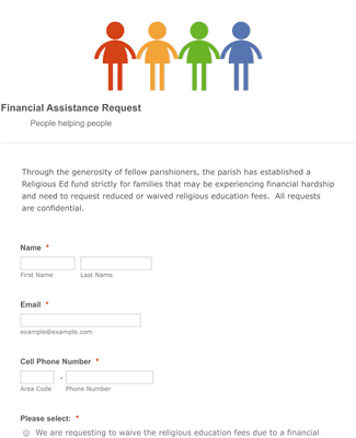 Financial Assistance Request Form Template | JotForm