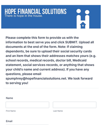 Financial Client Intake Form Template | Jotform