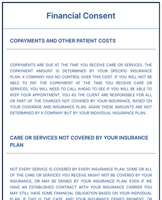 Financial Consent Form Template | Jotform