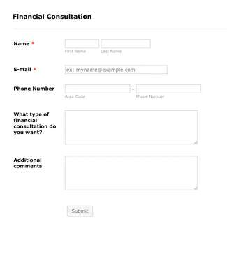 Financial Consultation Form Template | Jotform