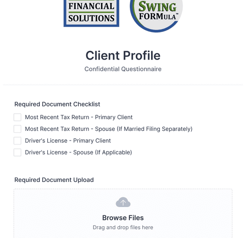 Financial Planning Client Profile Form Template | Jotform