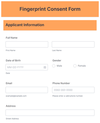 Fingerprint Consent Form Template | Jotform