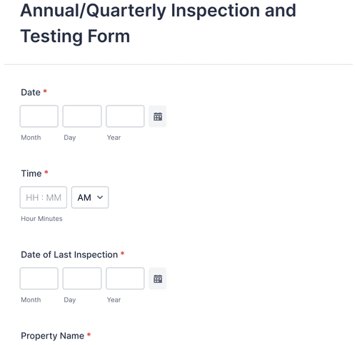 Fire Alarm Inspection Form Template | Jotform