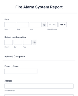 Fire Alarm Inspection Report Template Form Template | Jotform