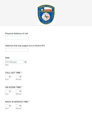 fire call report sheet Form Template | Jotform