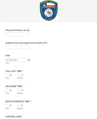 fire call report sheet Form Template | Jotform