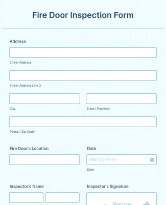 Fire Door Inspection Form Template | Jotform