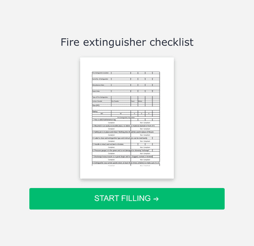 Fire Extinguisher Checklist Form Template | Jotform