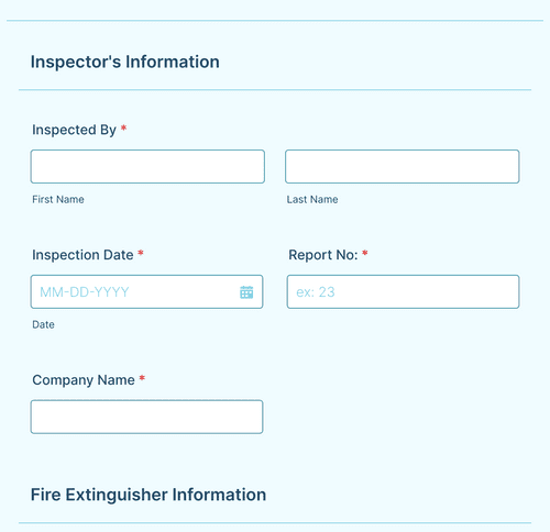 Fire Extinguisher Inspection Form Template | Jotform