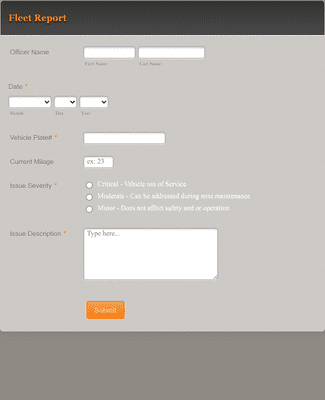 Fleet Service Report Form Template | Jotform
