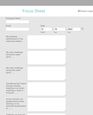 Focus Sheet Form Template | Jotform