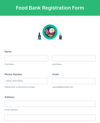 Food Bank Registration Form Template | Jotform
