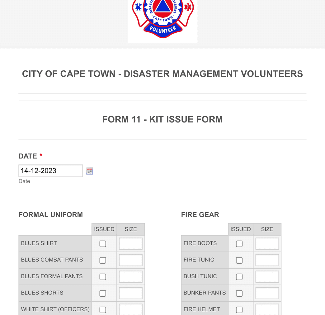 KIT ISSUE Form Template | Jotform