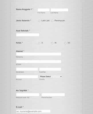 Form Pendaftaran Template Formulir | Jotform