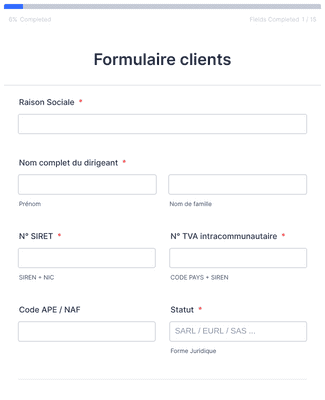 Formulaire_Client Modèle du formulaire | Jotform