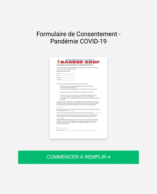 Formulaire de Consentement - Pandémie COVID-19 Modèle du formulaire ...