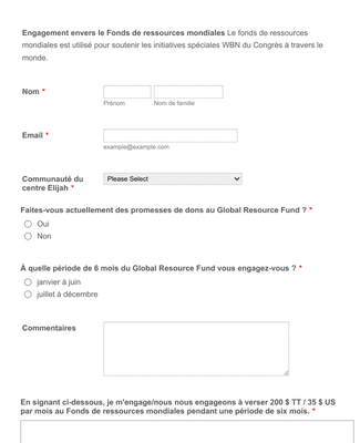 Formulaire d'engagement Modèle du formulaire | Jotform