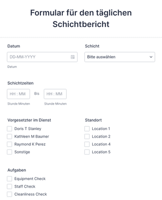 Formular für den Bericht über einen Schulvorfall Formularvorlage | Jotform