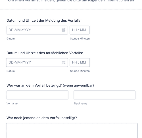 Strafanzeige Formular Formularvorlage | Jotform