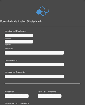 Formulario de Acción Disciplinaria Plantilla de formulario | Jotform