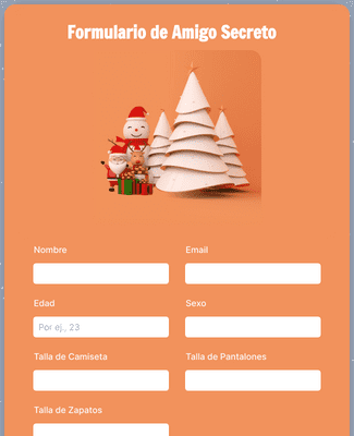 Formulario de Amigo Secreto Plantilla de formulario | Jotform