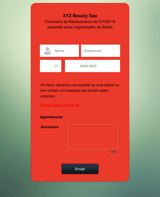 Formulário de Check-in do Cliente durante a COVID-19 Modelo de ...