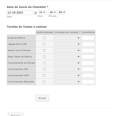 Formulário de Checklist de Verificação Modelo de Formulário | Jotform