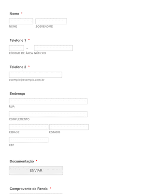 Formulário de Pré-Cadastro Modelo de Formulário | Jotform