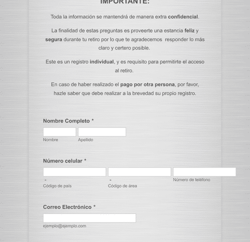 Formulario de Reserva de Alojamiento Para Evento Plantilla de ...