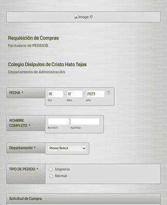 Formulario de solicitud de compras Plantilla de formulario | Jotform