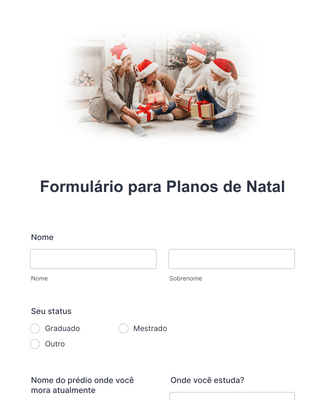 Formulário para Planos de Natal Modelo de Formulário | Jotform