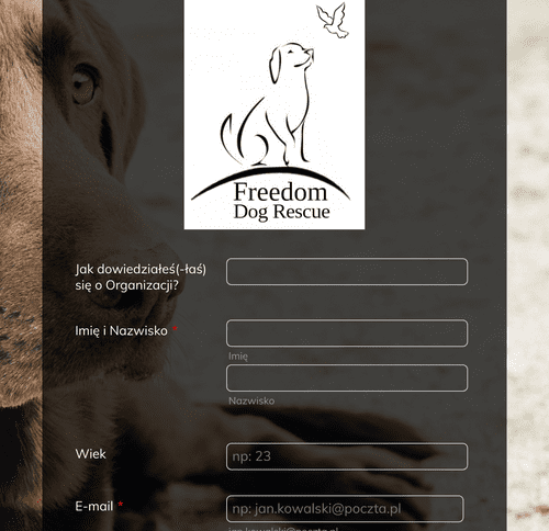 Formularz Adopcji Psa Szablon Formularza | Jotform