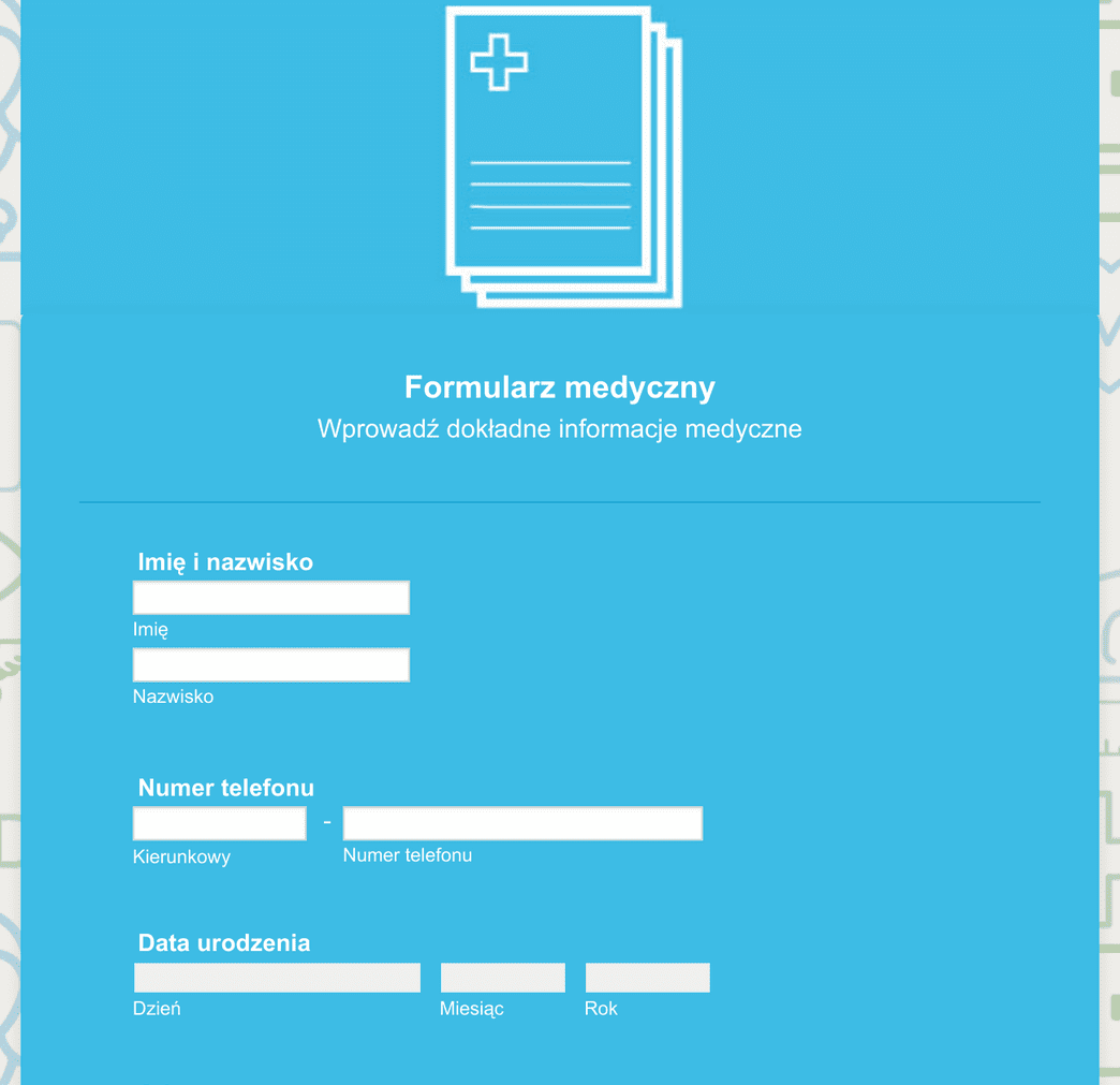 Formularz Medyczny Obozu Letniego Szablon Formularza | Jotform