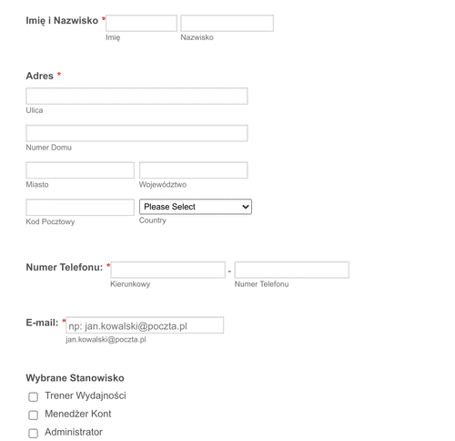 Formularz Poboru CV Szablon Formularza | Jotform