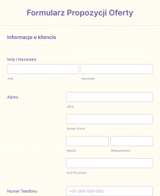 Formularz Faktury Proforma Szablon Formularza | Jotform