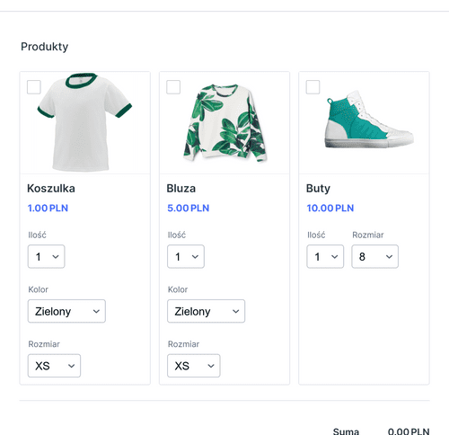 Responsywny Formularz Zamówienia Produktu Szablon Formularza | Jotform