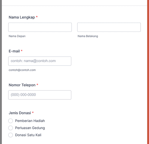Formulir Donasi Amal Responsif Template Formulir | Jotform