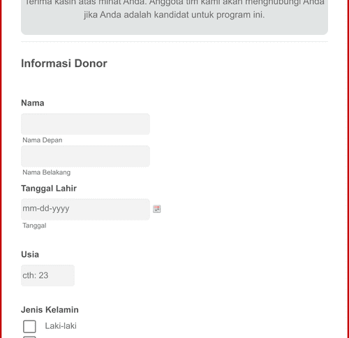 Formulir Donasi Amal Responsif Template Formulir | Jotform