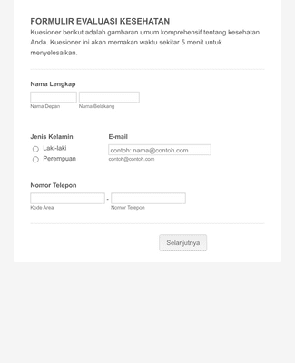 Formulir Evaluasi Kesehatan Template Formulir | Jotform