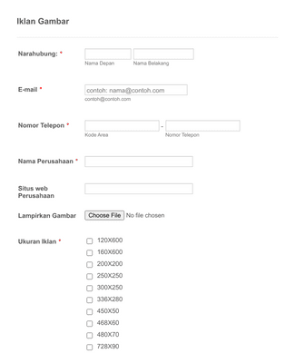 Formulir Iklan Gambar Template Formulir | Jotform