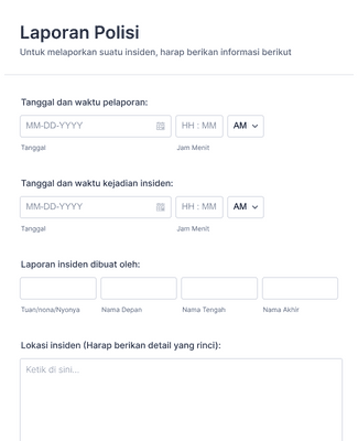 Formulir Sewa Mobil Template Formulir | JotForm