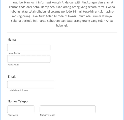 Formulir Pelacakan Kontak Template Formulir | Jotform