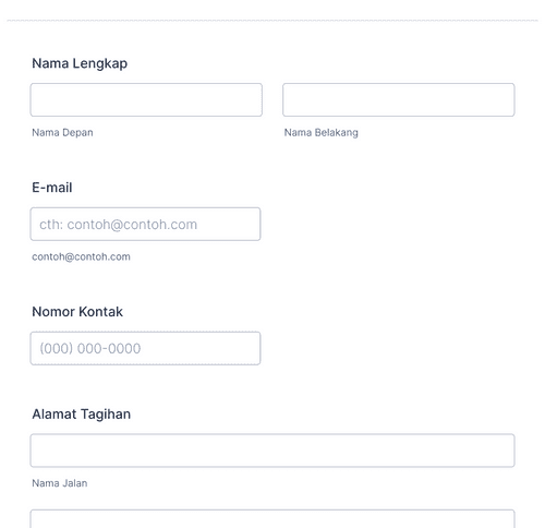 Formulir Pemesanan Produk Template Formulir | Jotform