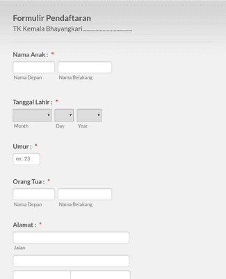 Formulir Pendaftaran Siswa Baru TK Kemala Bhayangkari ...