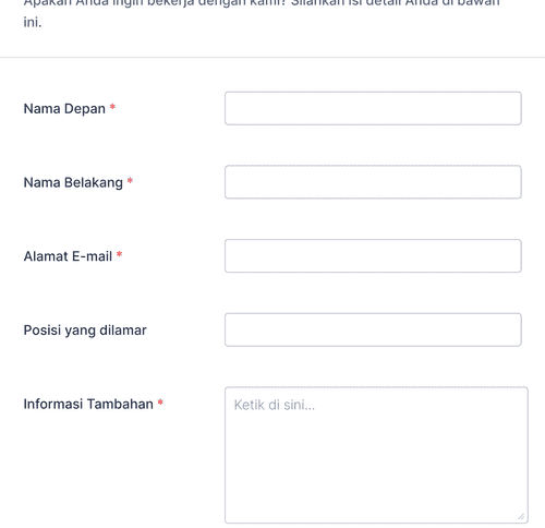 Formulir Pengajuan CV Template Formulir | Jotform