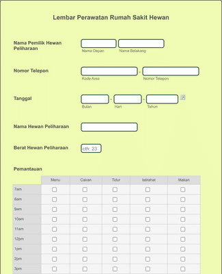 Formulir Persetujuan Telemedis Dokter Hewan Template Formulir | Jotform