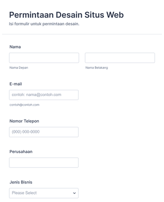 Formulir Desain Web - Template Formulir | JotForm