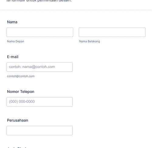 Formulir Permintaan Desain Situs Web Template Formulir | Jotform
